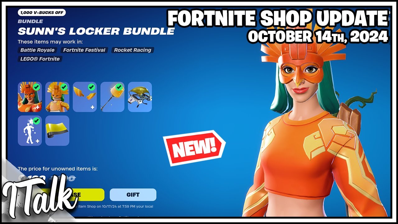 *NEW* SUNN'S LOCKER BUNDLE + MARVEL! Fortnite Item Shop [October 14th ...