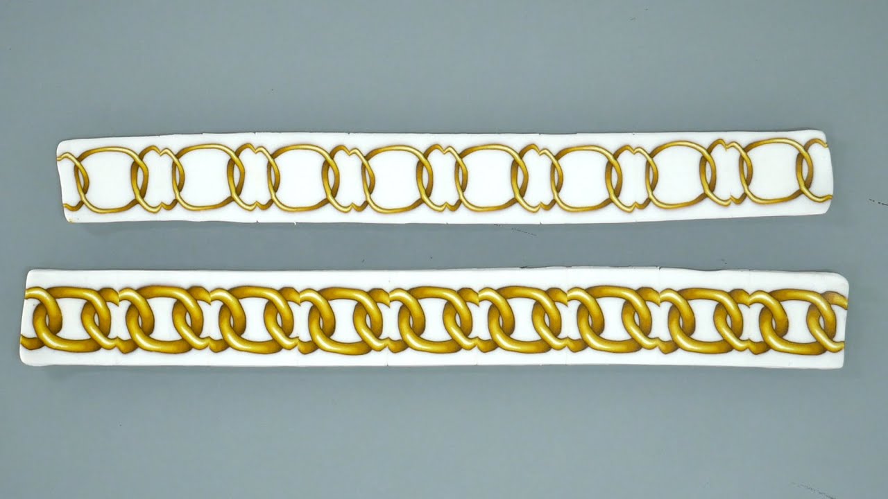 How to make a polymer clay CHAIN CANE (Part 2) - YouTube