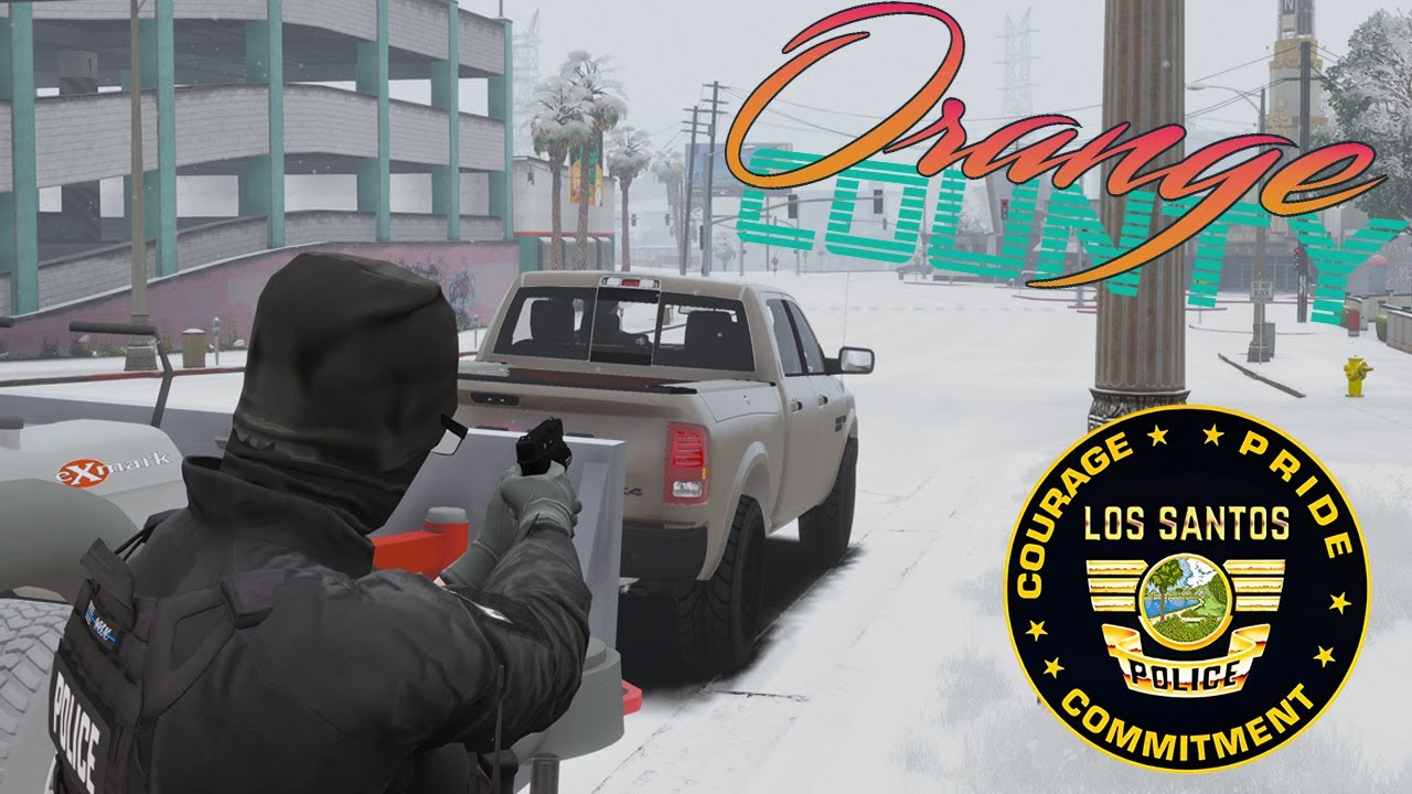 It's a Snowy Pursuit | OCRP Police Dept | GTA 5 RP - YouTube