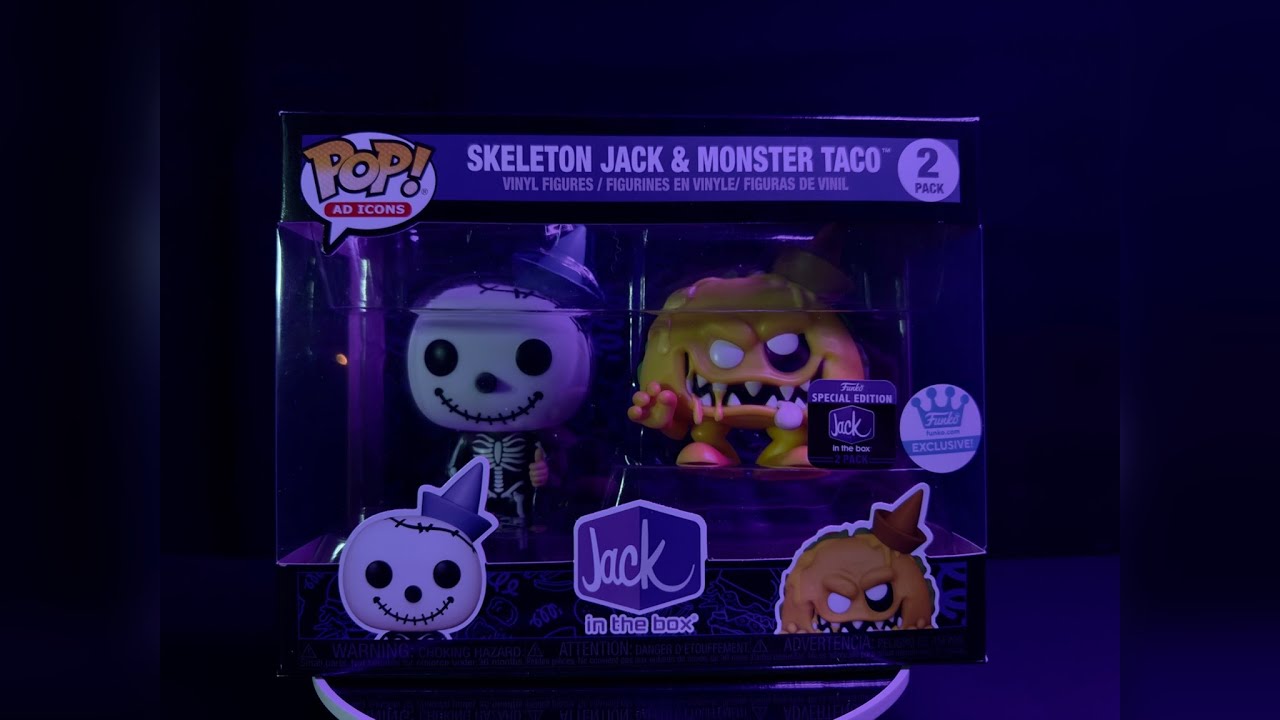 JACK IN THE BOX SKELETON JACK & MONSTER TACO FUNKO POP MINI UNBOXING ...