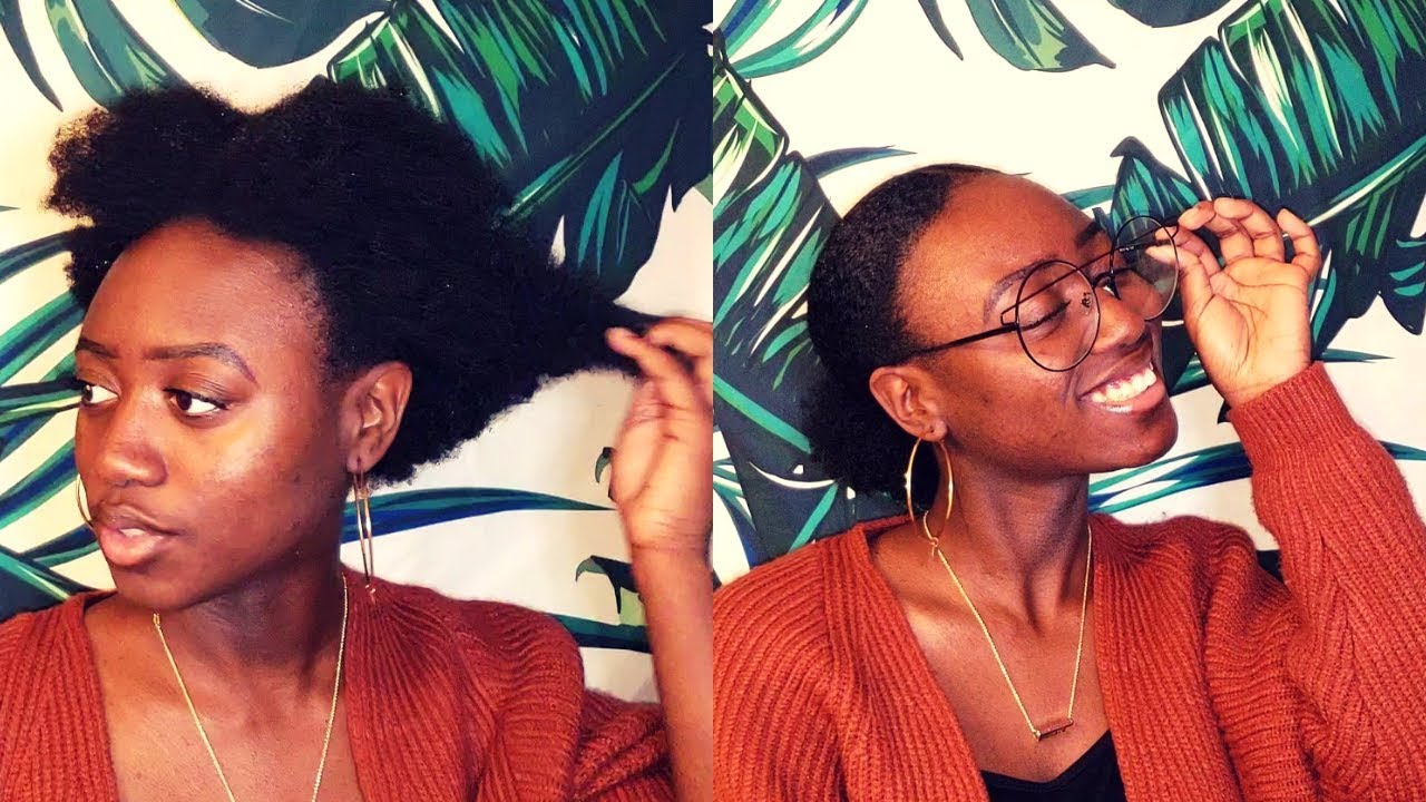 How To Slick Back Short 4C Natural Hair - YouTube