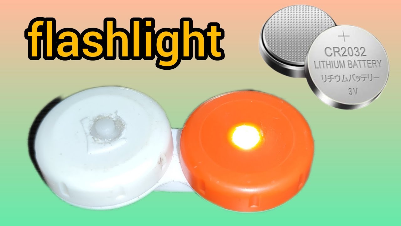 Making a bright flashlight/nightlight with a coin battery. - YouTube