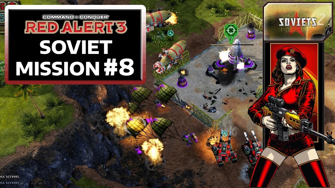 Red Alert 3 - Soviet Campaign - Mission 8 - Easter Island - Hard - YouTube