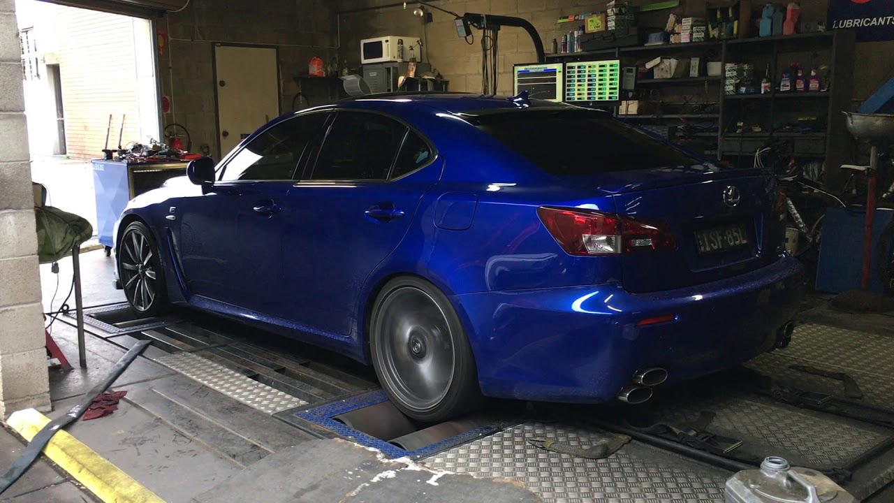 Testing Lexus IS-F on dyno with RR Racing Tune - YouTube