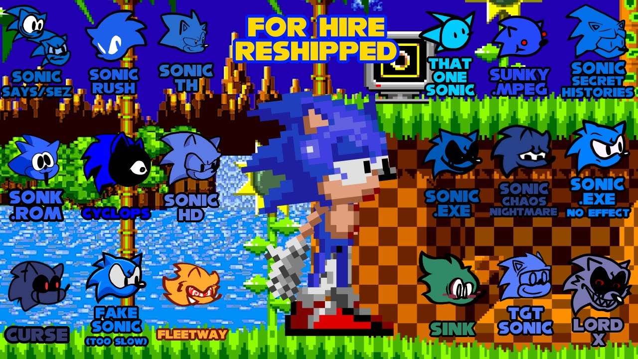 FNF - For Hire Reshipped / Only Sonic's (VS Dorkly Sonic For Hire Retake) - YouTube