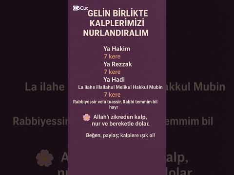 Allah (C.C) Zikreden Kalp, Nur ve Bereketle Dolar 🤲👇