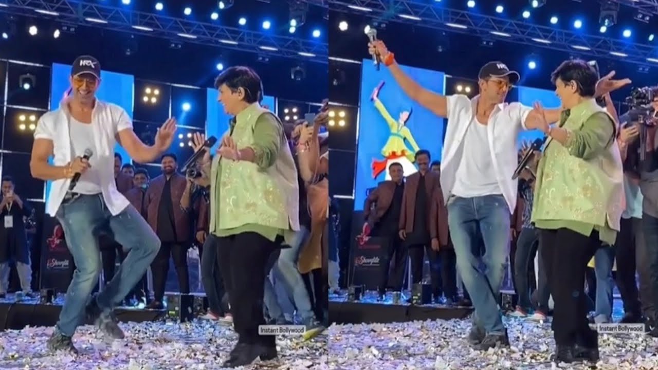 Hrithik Roshan Crazy Dance With Singer Falguni Pathak At Navratri ...