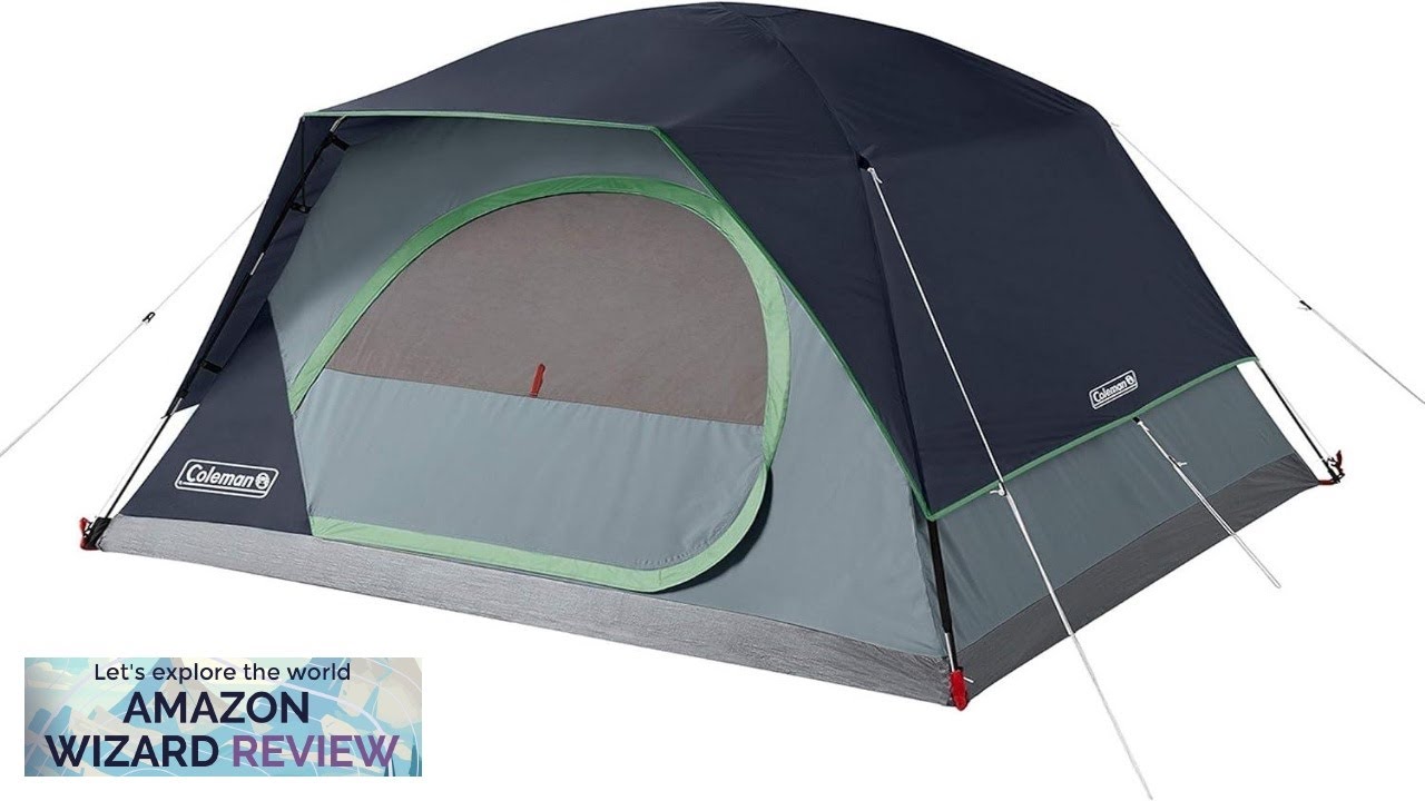 Coleman Skydome Camping Tent 2/4/6/8 Person Weatherproof Tent with 5 ...