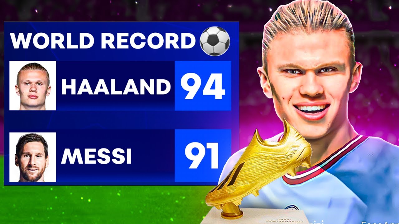 Haaland vs. Impossible Football Records - YouTube