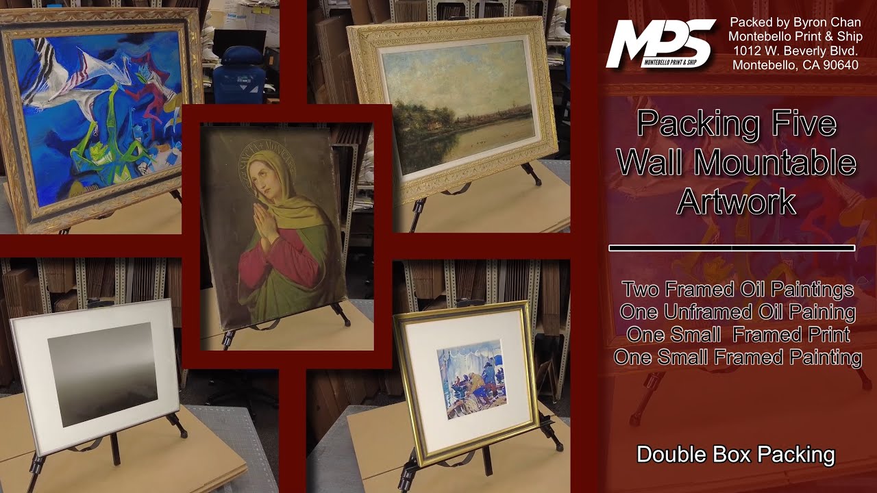 Packing 5 paintings in one box - Double Box Packing - YouTube