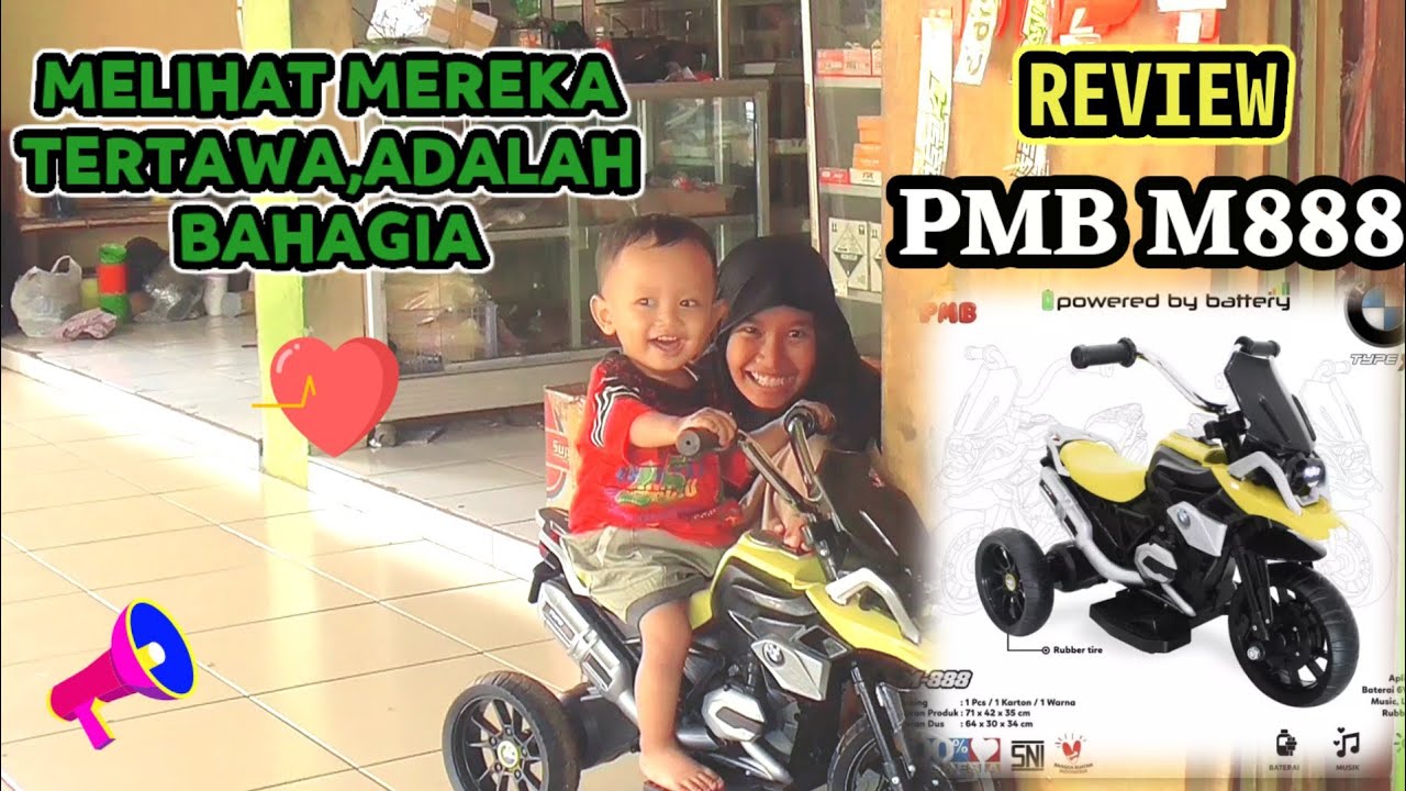 Review Sepeda Listrik PMB M888,Dijamin Anak Suka - YouTube