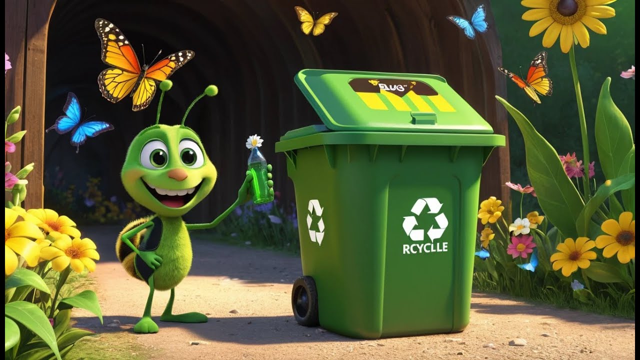 Five Little Bugs in the Bin | Fun Counting Song for Kids | Nursery ...