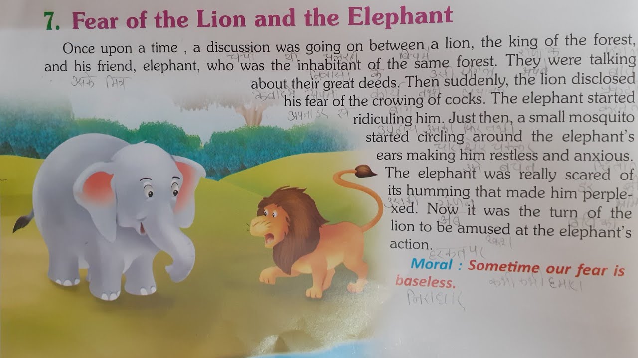 55| Fear Of The Lion and The Elephant| English reading practice ...