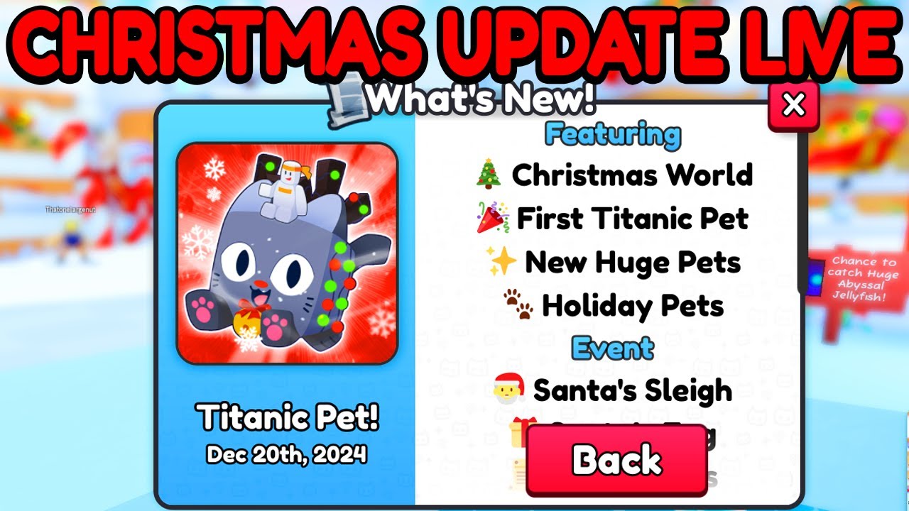 🔴LIVE! PETS GO CHRISTMAS UPDATE FREE PETS GIVEAWAY #petsgo #roblox ...