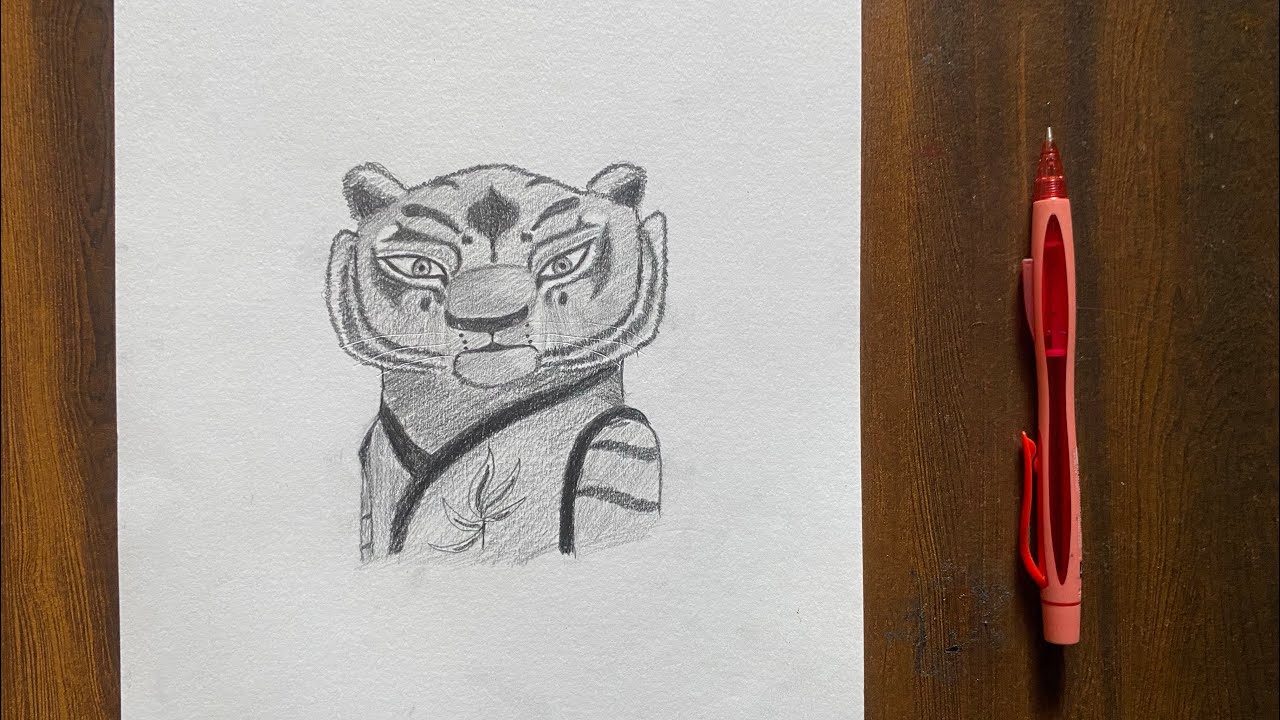 How to Draw MASTER TIGRESS form Kung Fu Panda | Drawing - YouTube