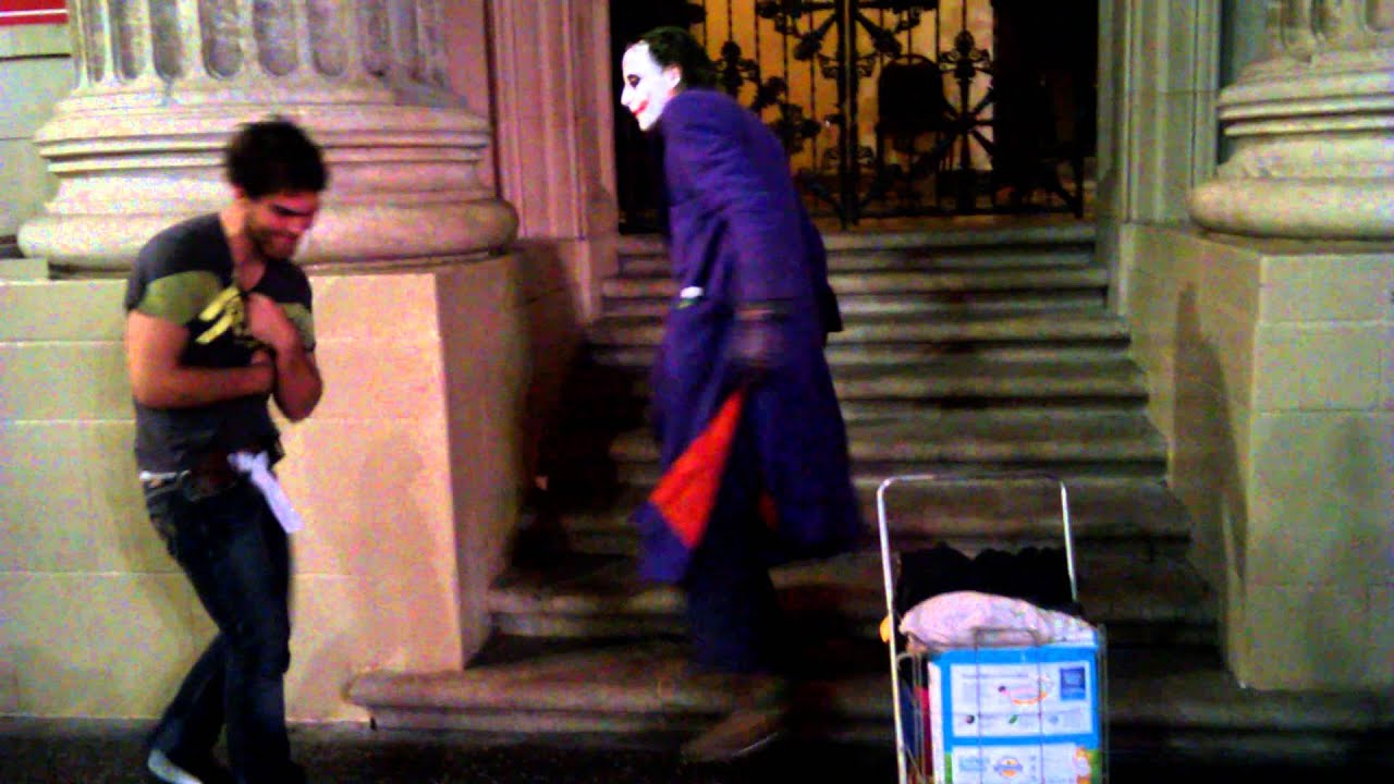 Joker knees homeless - YouTube
