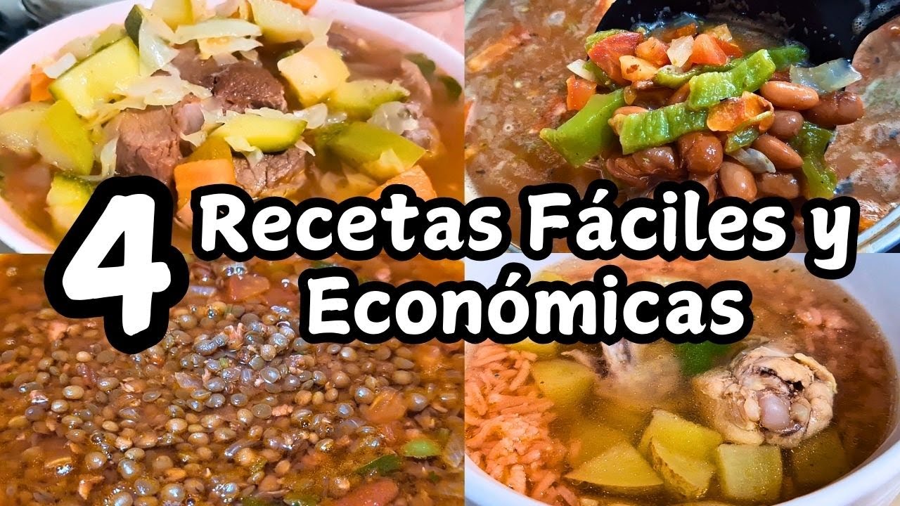 4 RECETAS FACILES Y ECONOMICAS | Mi Hogar Dulce Hogar - YouTube