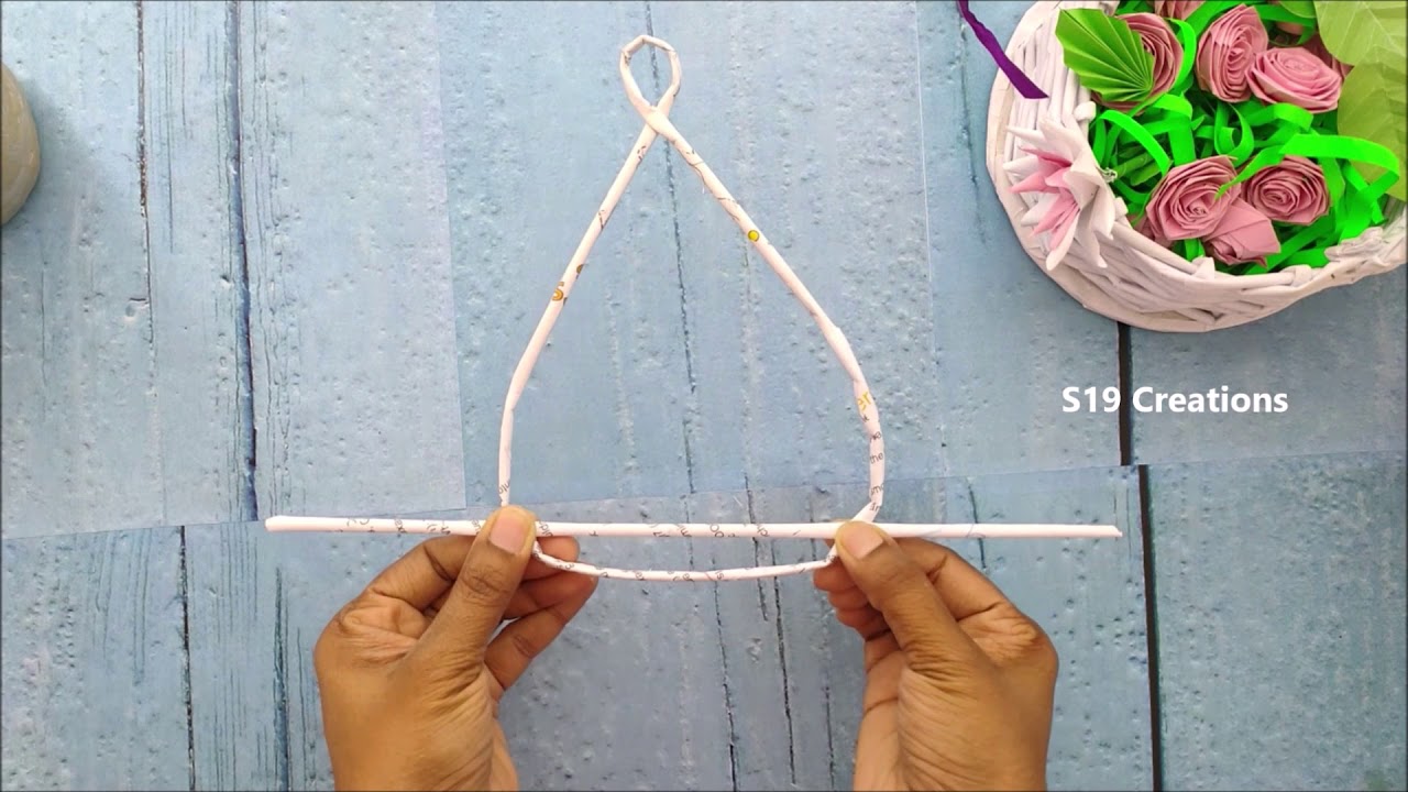 Newspaper wall Hanging | Easy home decor ideas | paper craft ideas ...