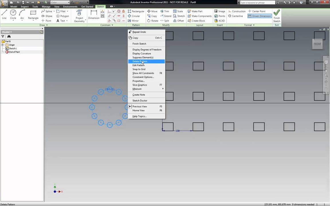 Inventor 2011 - Exercise 4 2 Array Edit - YouTube