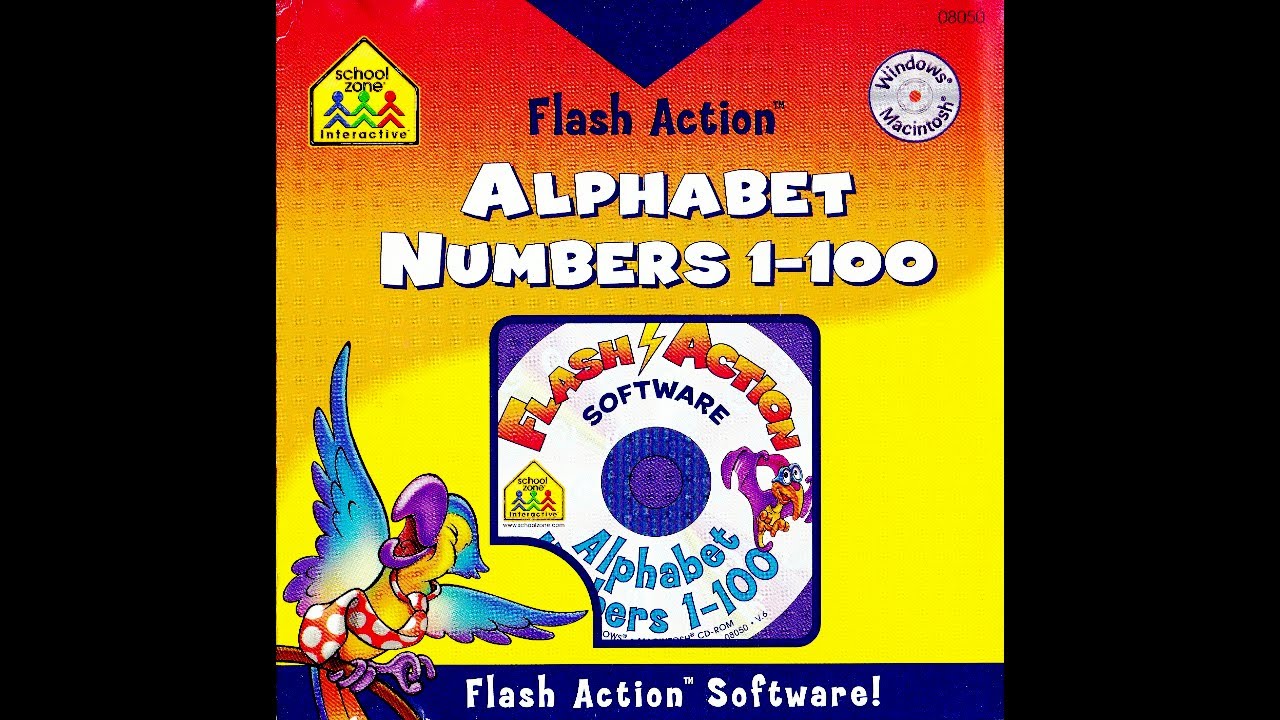 School Zone Flash Action Alphabet & Numbers 1-100 (PC, Windows) [2004 ...