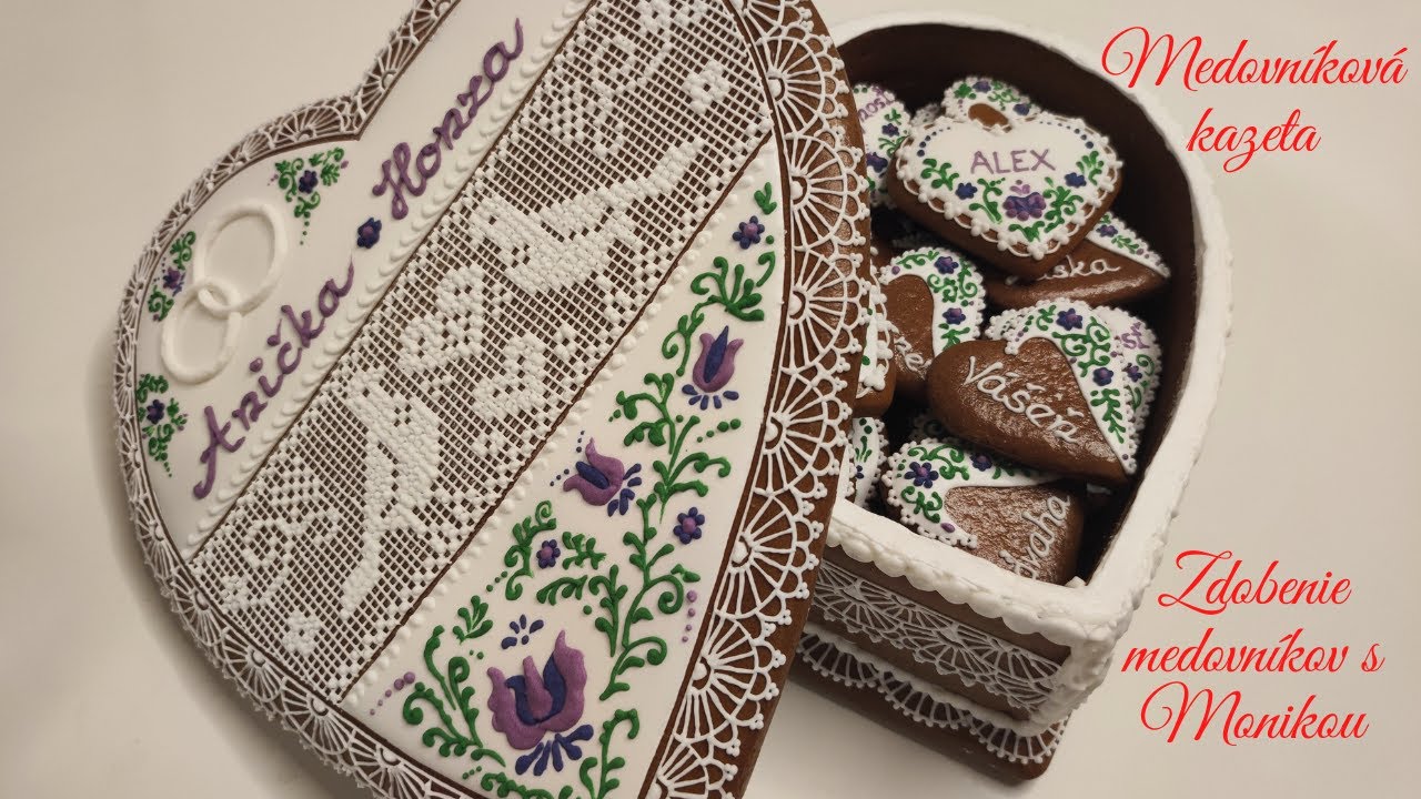 Medovníková KAZETA - Gingerbread box - zdobenie medovníkov - Gingerbread decorating ideas - YouTube