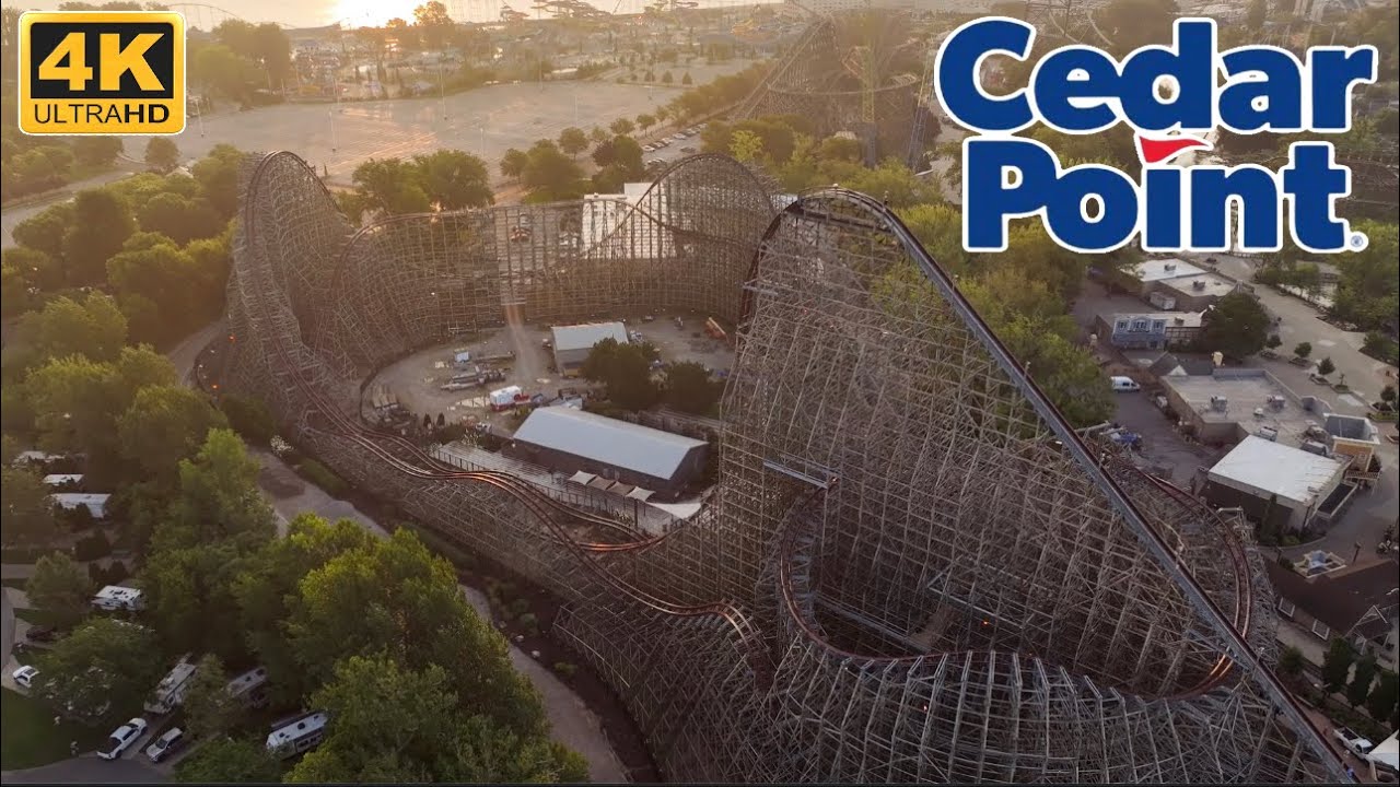 Cedar Point At Sunrise: Cinematic Aerial Drone Video [4K] - YouTube