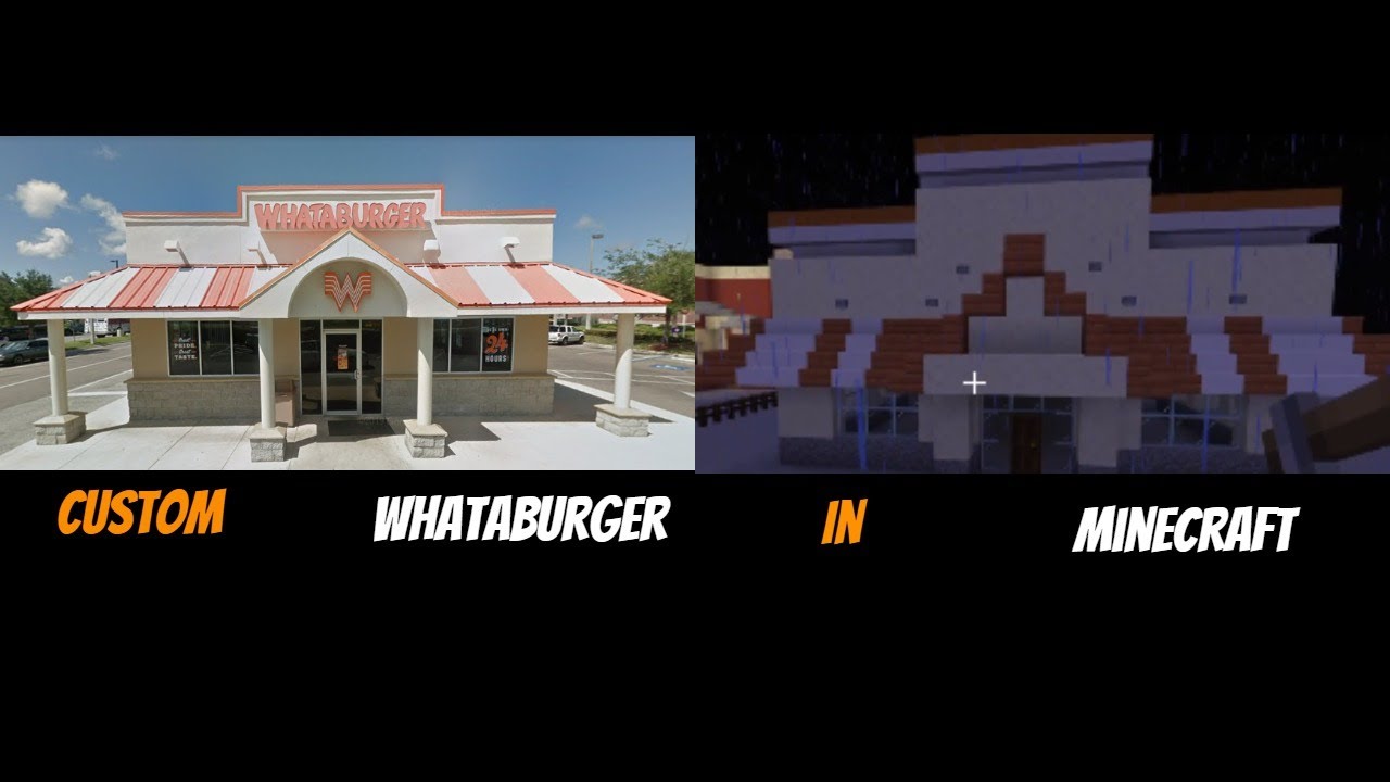 Custom whataburger in minecraft - YouTube