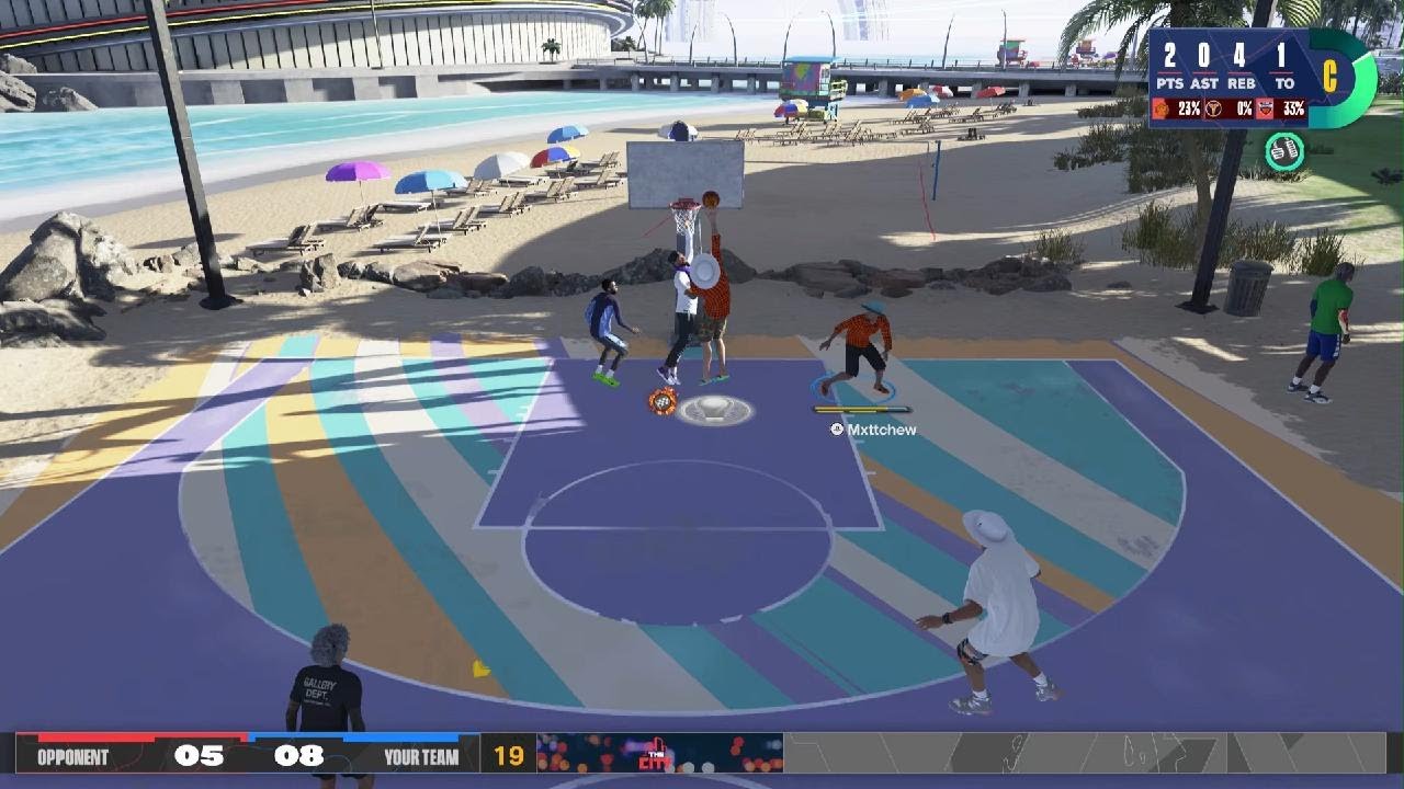 NBA 2K24 beach court - YouTube