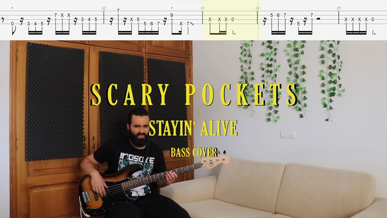 Scary Pockets Stayin Alive beegees Funk Cover Bass Cover Tabs scary-pockets-stayin-alive-beegees-funk-cover-bass-cover-tabs