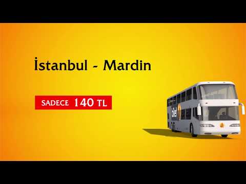 İstanbul - Mardin Otobüs bileti Sadece 140 TL biletexpert.com