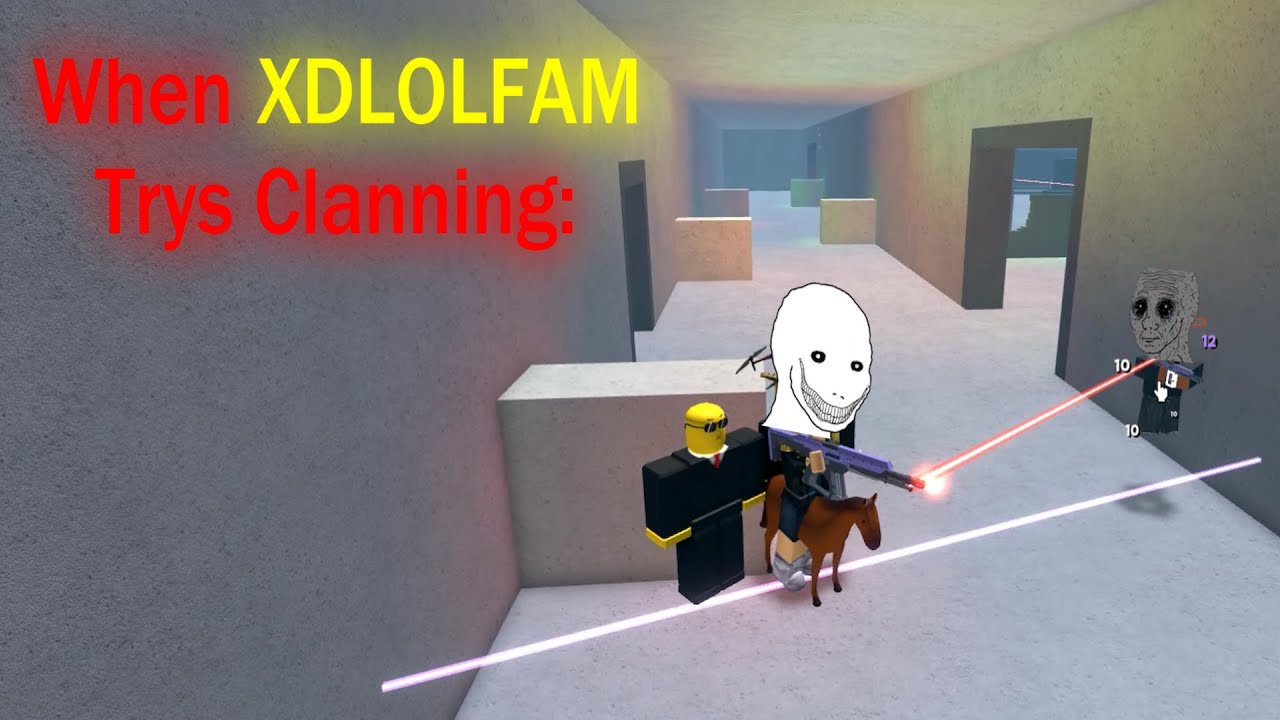 When XDLOLFAM Trys Clanning for the First Time | Roblox Gunfighting in ...