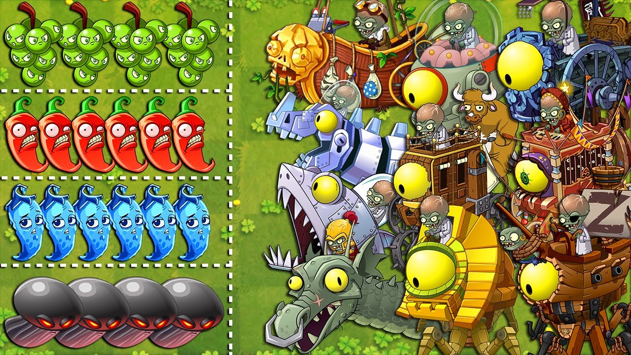 Plants vs Zombies 2 Final Boss - Every Bombs Plant Max Lvel Attack PvZ ...