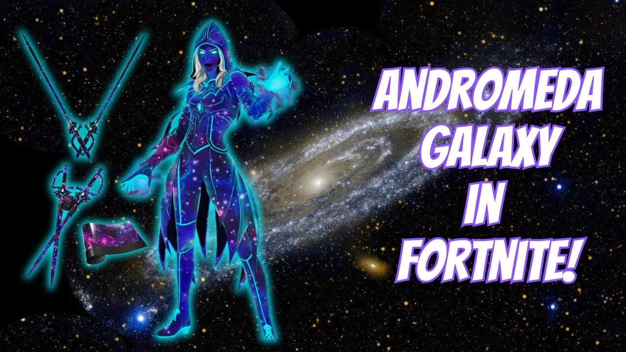 FREE SPACE SKIN in Fortnite! Andromeda Galaxy Outfit Gameplay + Review ...