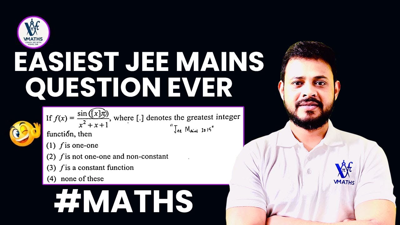 Easiest JEE Mains Question Ever! Solved Without Even Touching a Pen 🤯 ...