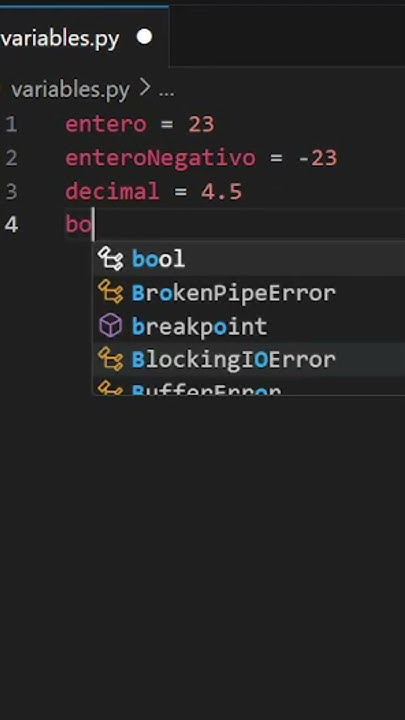 Tipos de variables en #python #tutorial #variables - YouTube