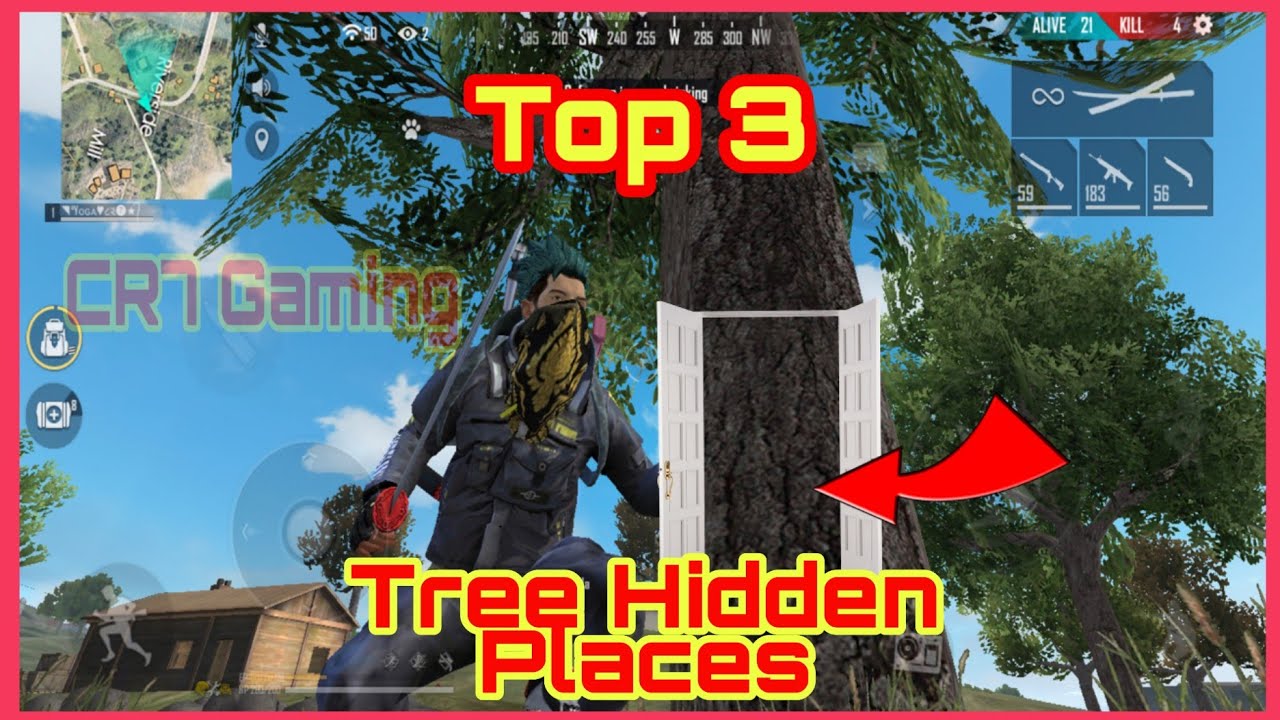 Free Fire Tree Hidden places|Free Fire Top 3 Hidden places |Free Fire ...