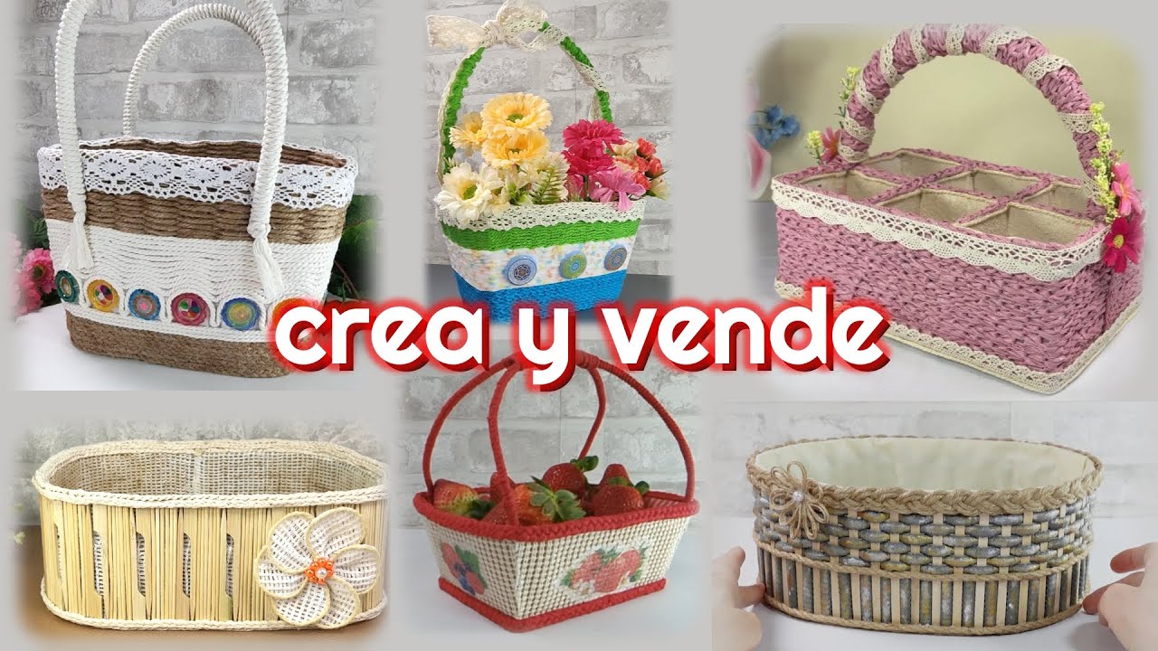 6 ideas creativas de diseño de canastas y cestas reutilizando ...