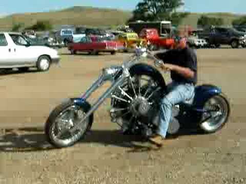 JRL cycles loading radial engine motorcycle at sturgis drags - YouTube