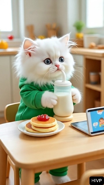 A Playing Day In The Life of a White Cute Kitten #HIVP - YouTube