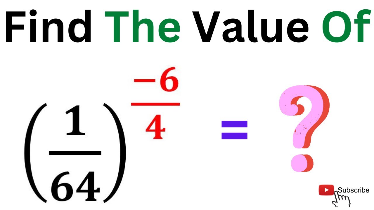 Find The Value Of 1 64 6 4 Learn The Short Trick YouTube