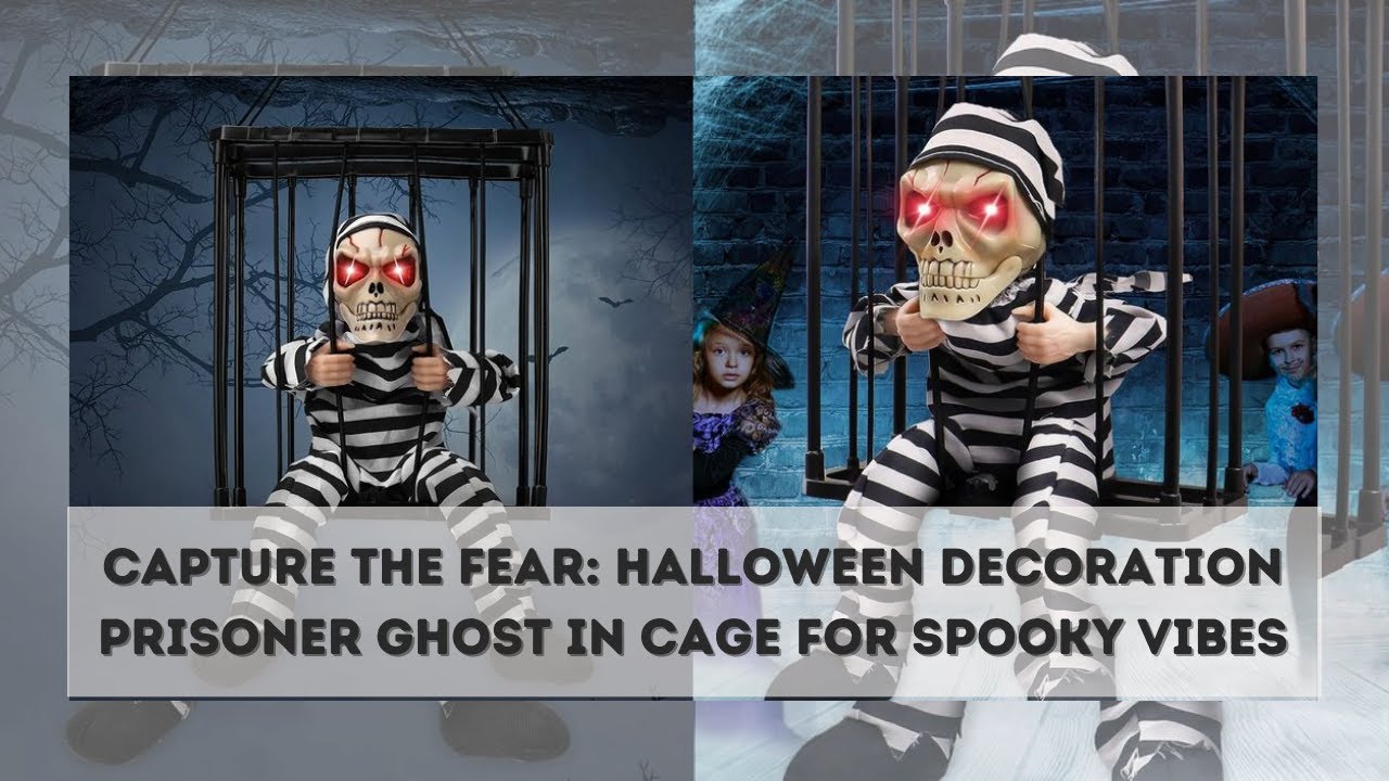 Halloween Decoration Prisoner Ghost In Cage - Hangable Talking Ghost - YouTube
