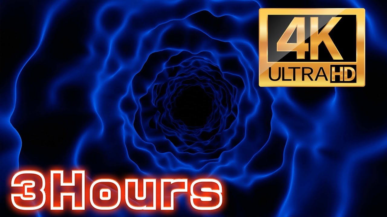 [4K] Screen saver 3 hours Travel through a mysterious tunnel of undulating light - YouTube