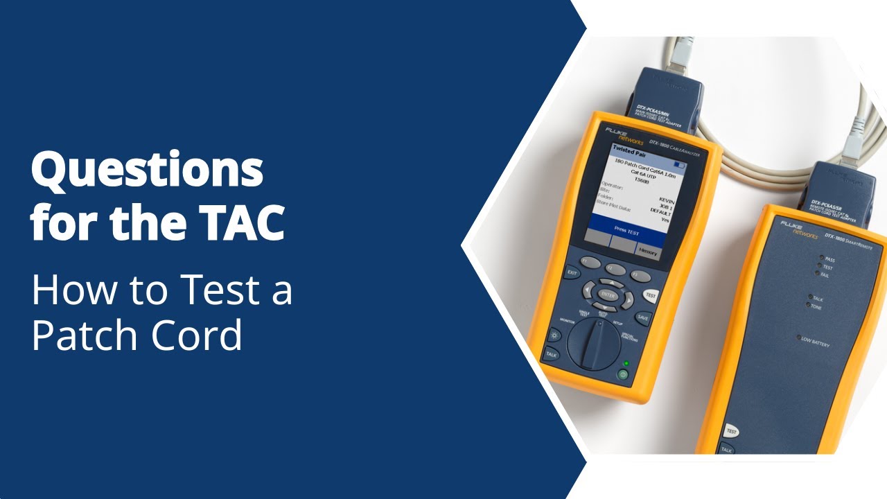Questions for the TAC: How to Test a Patch Cord - YouTube