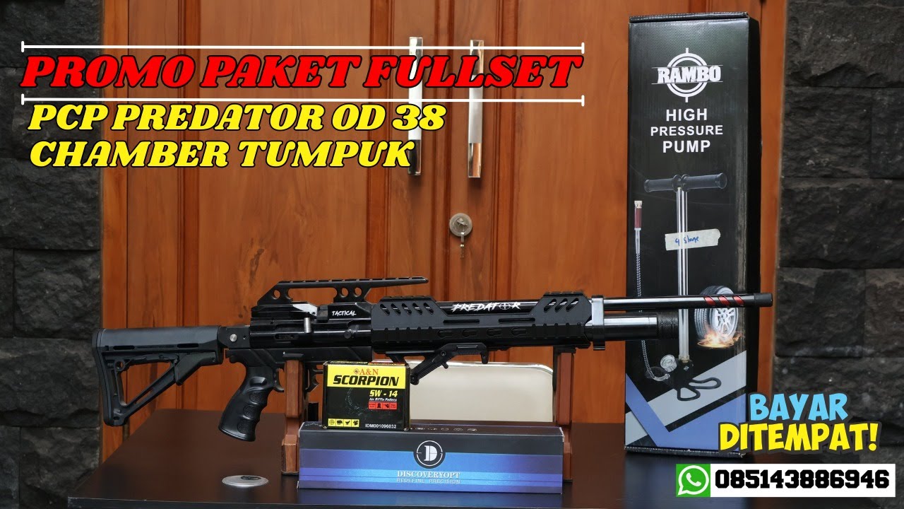 PROMO PCP PREDATOR TACTICAL CHAMBER TUMPUK OD 38 LARAS PANJANG - YouTube