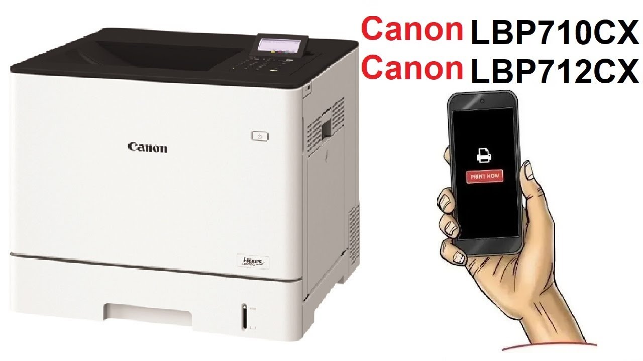 خطوات الطباعة من (📱) على الطابعة Canon LBP712CX / LBP710CX - YouTube