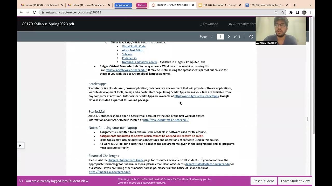 2023 SP- CS 170 - Recitation 1 - YouTube