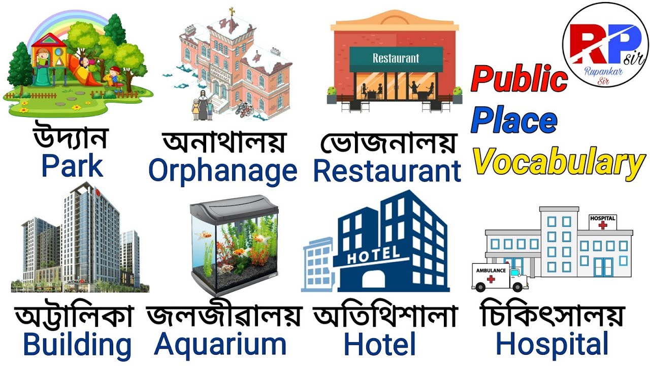 Public Places Name in English and Assamese | Places Vocabulary | Daily ...