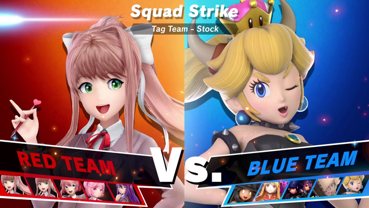 Team DDLC vs Team Scary Gamer Girls SSBU Squad Strike - YouTube