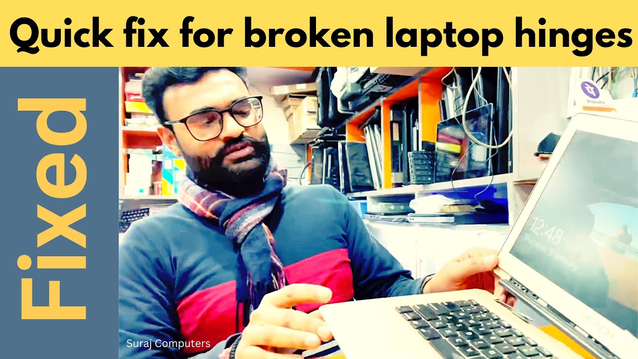 What problem occurs when a hinge of a laptop is broken? Quick fix for ...