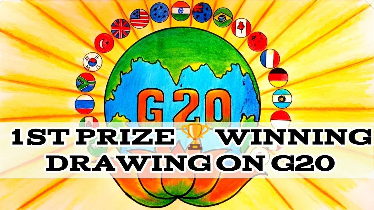 G20 Drawing | G20 India Logo Drawing | Poster on G20 | One Earth One ...